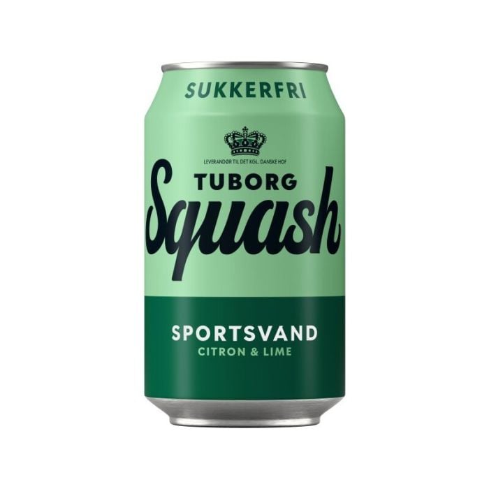 Tuborg Squash Sportsvand sukkerfri 24×0,33 L pantfri | Citron & Lime ...